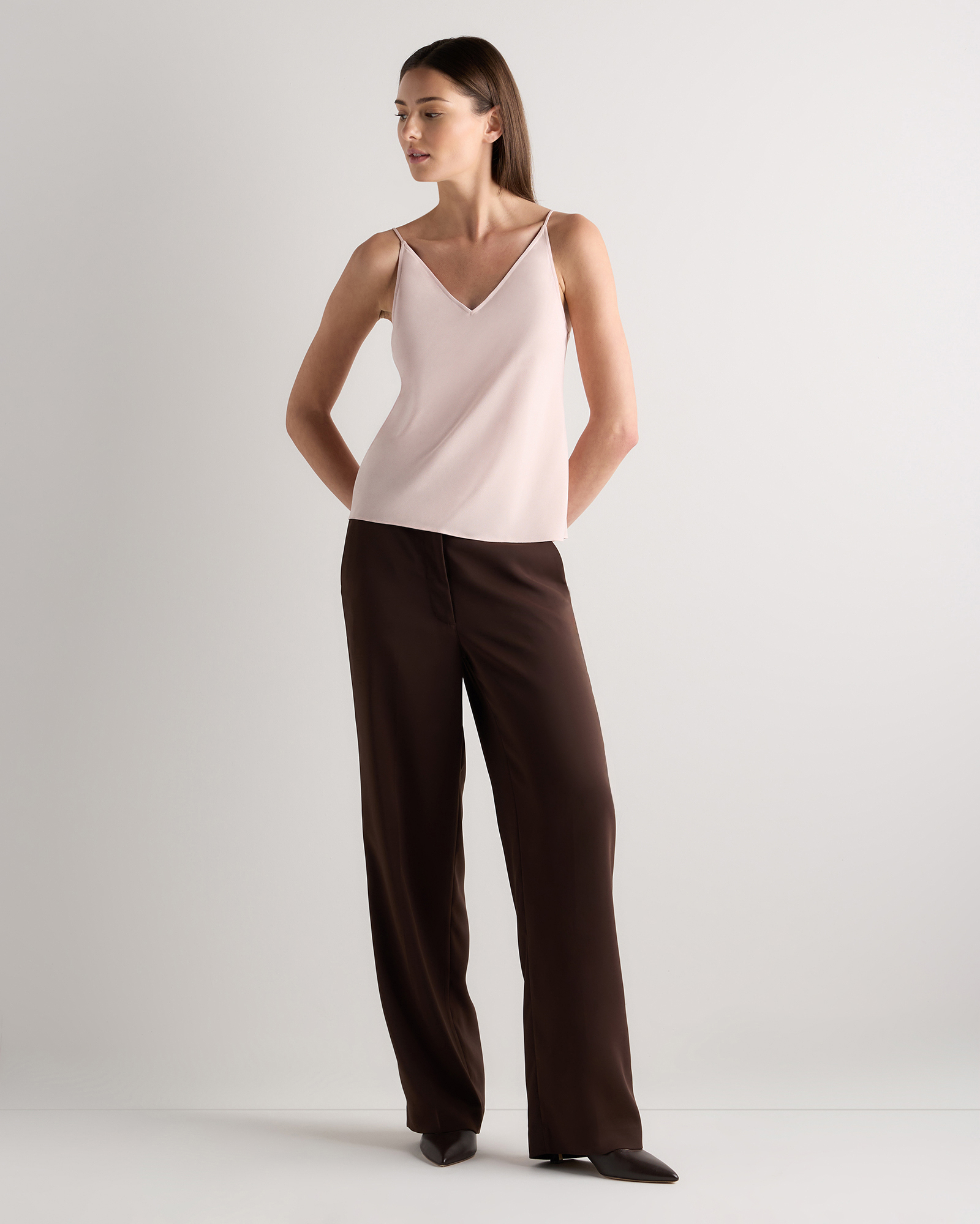 QUINCE Matte V-Neck Cami